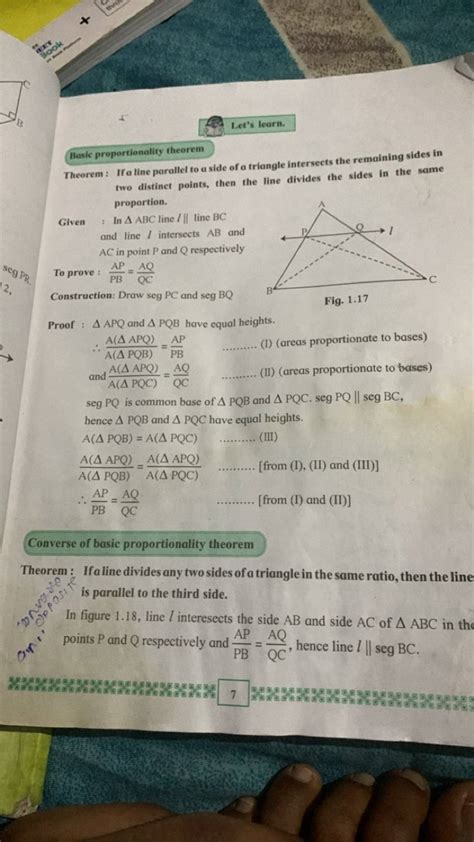 Lets Learnbasic Proportionality Theoremtheorem If A Line Parallel T