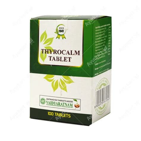 Thyrocalm Tablets 100 Nos Vaidyaratnam Ayur Kart