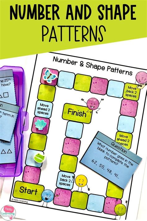 numerical patterns game number patterns and shape patterns activity