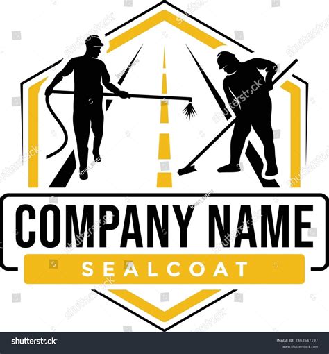 Seal Coating Asphalt Coating Logo Stock Vector Royalty Free