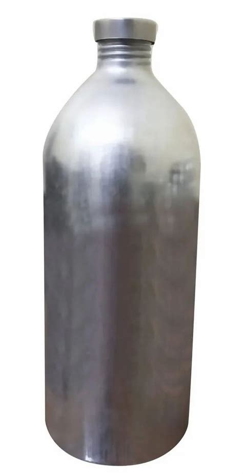 Silver Cylindrical 1000ml Dome Thread Aluinium Bottle For Agro