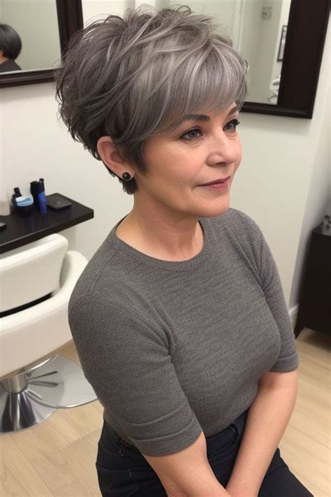 55 Pixie Colours For Women Over 50 Textured Steel Grey Pixie In 2025