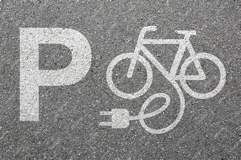 Premium Photo Parking Lot Sign Ebike E Bike Ebike Park Electric Bike