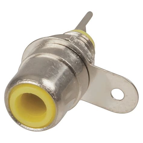 Yellow Rca Metal Chassis Socket Jaycar Australia