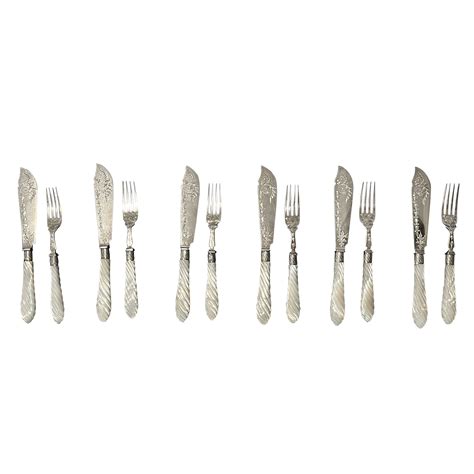 Metcalf Hopgood Antique English Silver And Mother Of Pearl Fish