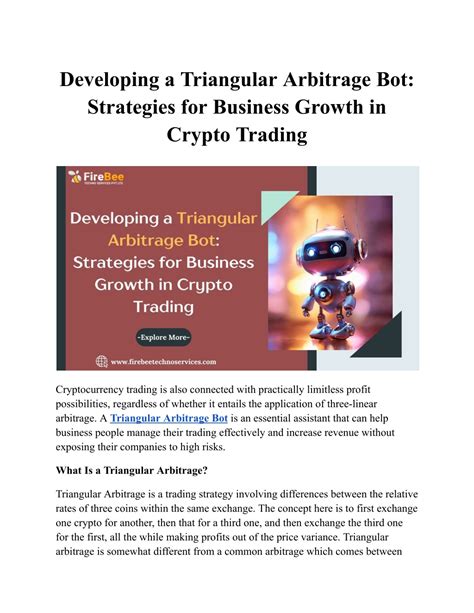 Ppt Developing A Triangular Arbitrage Bot Strategies For Business Growth In Crypto Trading