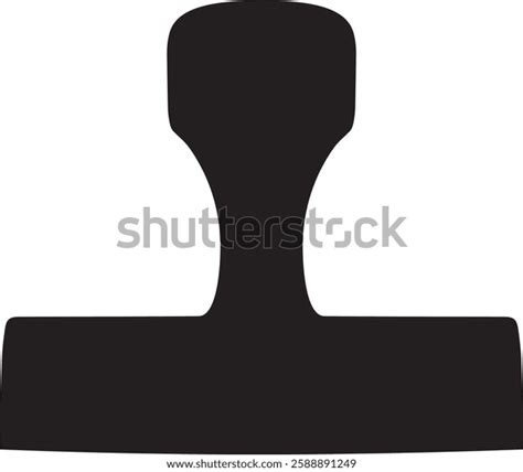 Stemp Symbol Black Color Isolated On Stock Vector Royalty Free