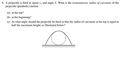 solved a projectile is fired at speed vo and angle 0 what is the