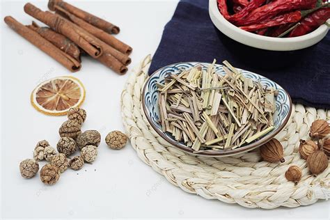 Spices And Condiments Spices Raw Materials Fragrant Grass Background