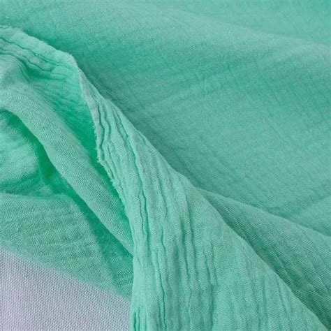 3 Layer Organic Cotton Gauze Crinkle Texture Muslin Fabric Manufacturer