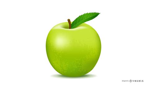 Realistic Green Apple Vector Vector Download