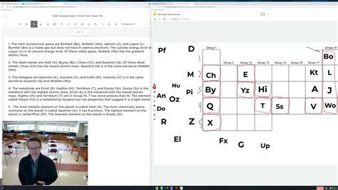 Alien Periodic Table Worksheet Answer Key Blank Periodic Table Pdf