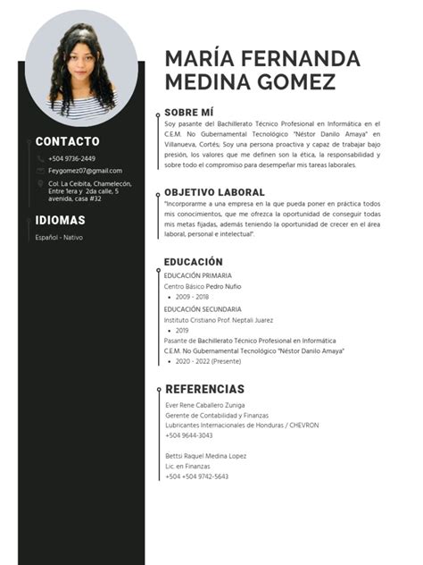 Currículum Vitae María Fernanda Medina Gomez Pdf