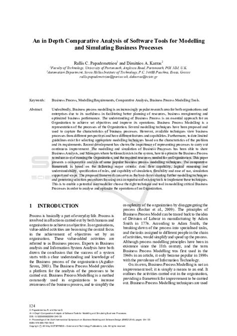 Pdf An In Depth Comparative Analysis Of Software Tools For Modelling