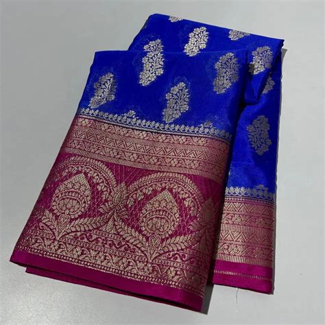 Printed Banarasi Dupion Silk Saree 63 M With Blouse Piece At Rs