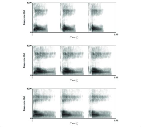Spectrograms For The Voiced Endpoint Step 1 Midpoint Step 8 And