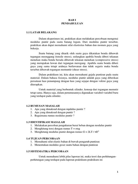 Laporan Modulus Puntir Fisika 2 Pdf
