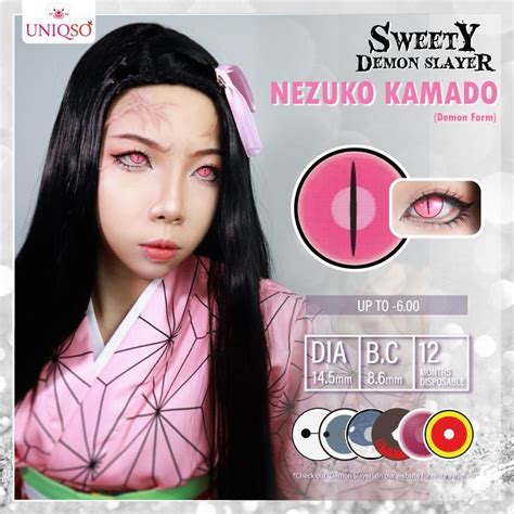 Demon Slayer Nezuko Kamado Eye Colored Contacts Demon Form Demon