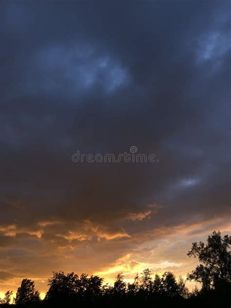 Magic Clouds Stock Image Image Of Evening Tree Cloud 219548365