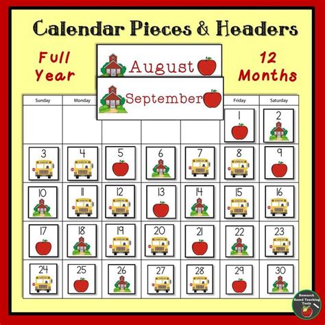 Year Round Calendar Math Bundle Themed Monthly Pieces For Pre K