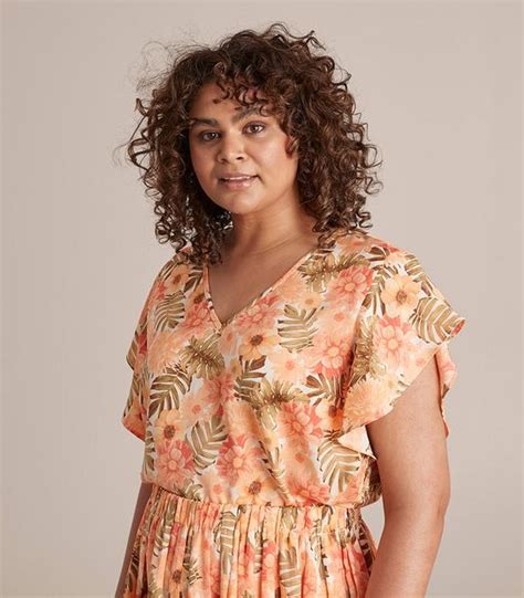 Curve Flutter Sleeve Blouse Target Australia