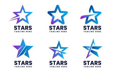 Modern Gradient Logo Stars Set Collection 11566536 Vector Art At Vecteezy