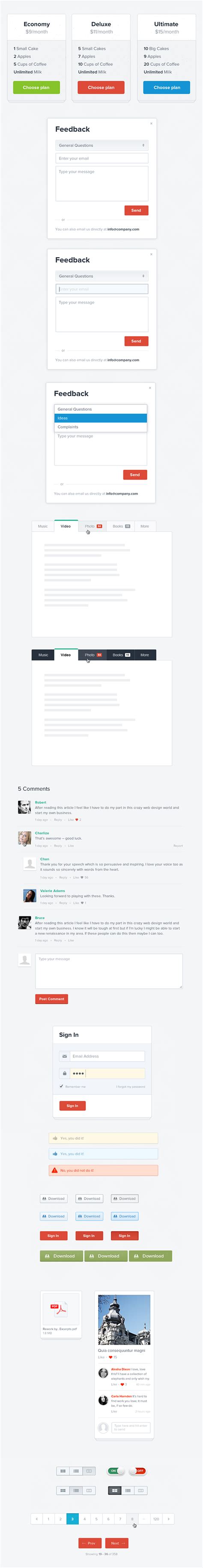 Clean UI Kit On Behance