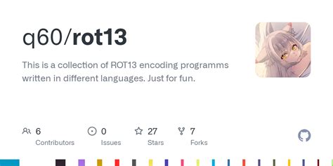 Github Q60 Rot13 This Is A Collection Of Rot13 Encoding Programms