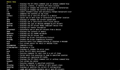 Jasonyy 的工作筆記 Uefi Shell 的基本操作 Basic Instructions For Using Uefi Shell
