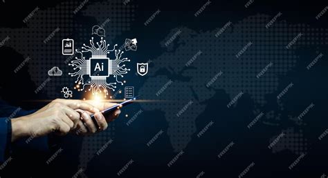 Premium Photo Ai Technology Artificial Intelligence Man Using