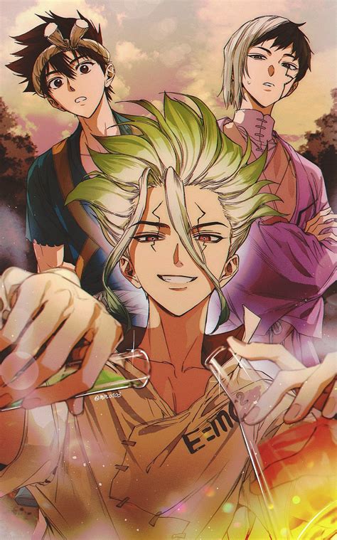 Ishigami Senkuu Asagiri Gen And Chrome Dr Stone Drawn By Mmpb