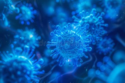 Virus Particles Microscopic Art Scientific Abstract Photography Stock