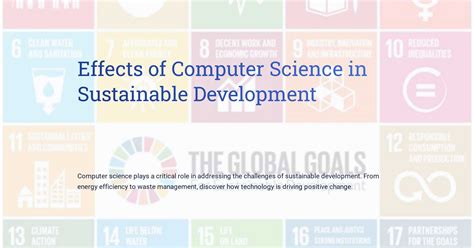 Effects Of Computer Science In Sustainable Development