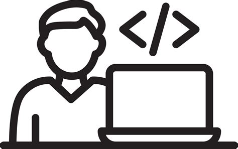 software developer icon vector image suitable for mobile apps web