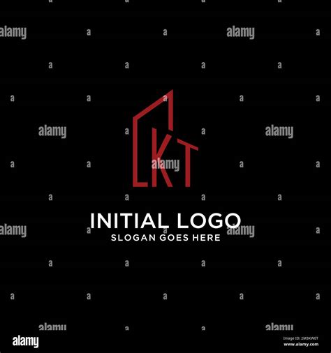 Kt Initial Monogram With Building Logo Design Ideas Stock Vector Image And Art Alamy