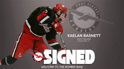 Bombers Sign Kaelan Basnett Port Alberni Bombers