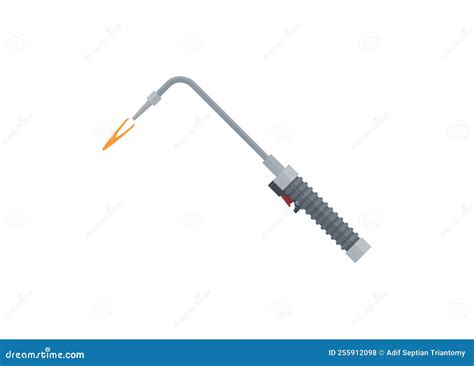 Welding Torch Simple Flat Illustration Stock Vector Illustration Of Acetylene Cutter