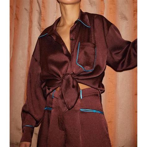 Setre Tops New Setre Juliet Shirt In Brown Poshmark