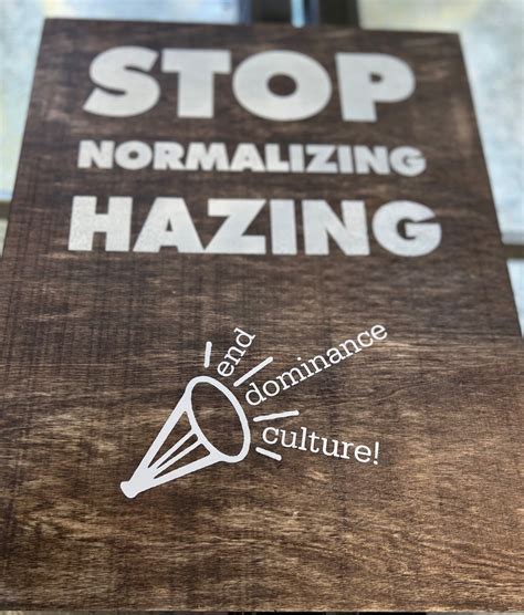 Stop Normalizing Hazing Sign Etsy