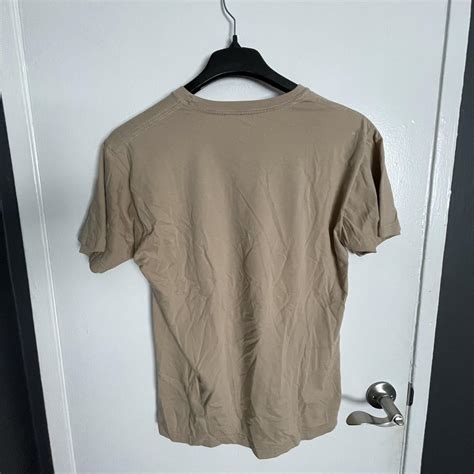 Mens S Tan Basic Tee W Shirt Pocket Minimal Usage Depop