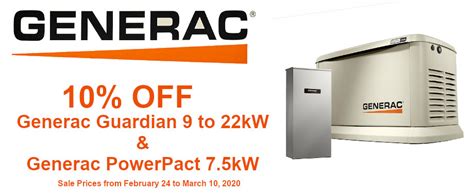 Generac Standby Generator Sale at Norwall