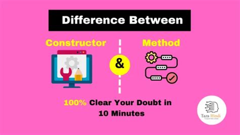 Difference Between Constructor And Method Learn Computer Science Technology Easily