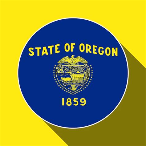 Premium Vector Oregon State Flag Vector Illustration