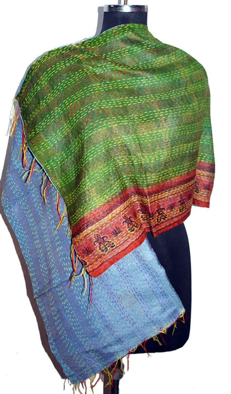 Buy Vintage Kantha Scarf Reversible Kantha Scarves