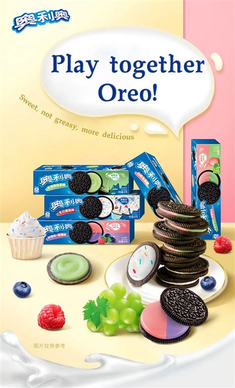 Oreos Milk Chocolate Biscuits Cookies Fruit Flavored Sandwich Chocolate