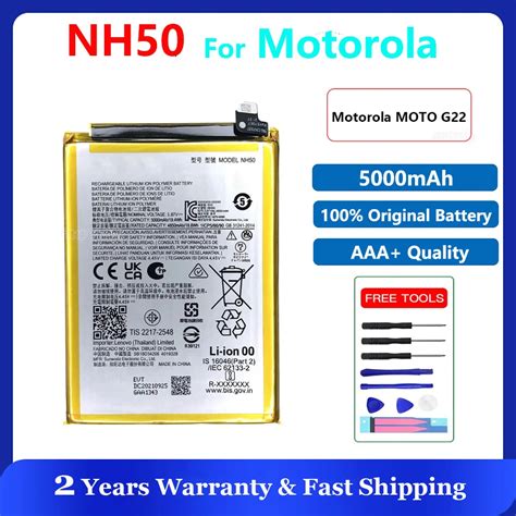 Bater A Nh50 Original Para Moto G22 Xt2231 2022 E13 Xt2345 2023 G 5g
