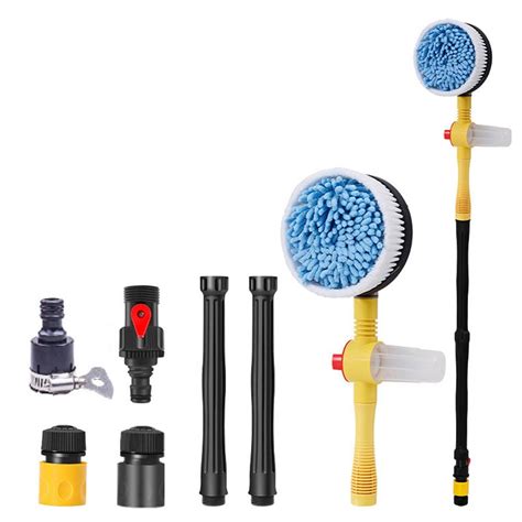Kezqiaxn Spinning Car Wash Brush Soft Microfiber Auto Rotate Car Brush