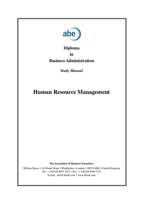 Human Resource Management Human Resource Management