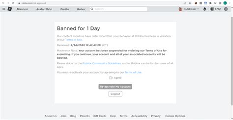 Account Banned Gives False Impression That You Ve Been Moderated Website Bugs Developer