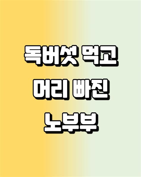 웃고삽시다😂 독버섯 먹고 머리 빠진 노부부 출처 출처 아시면 Dm 부탁합니다 출처제보 Dm 부탁드립니다